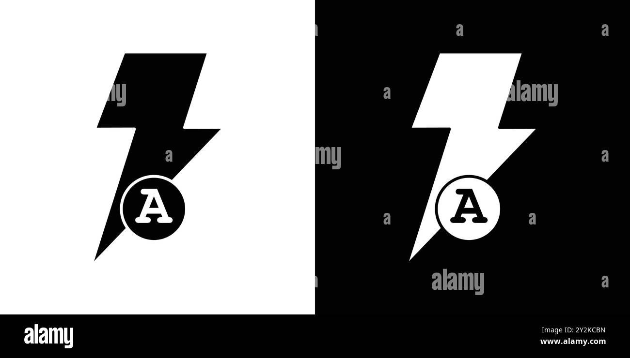 auto flash icon linear logo mark set collection in black and white for ...