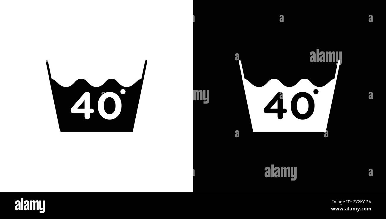 Clothing care icon linear logo mark set collection in black and white ...