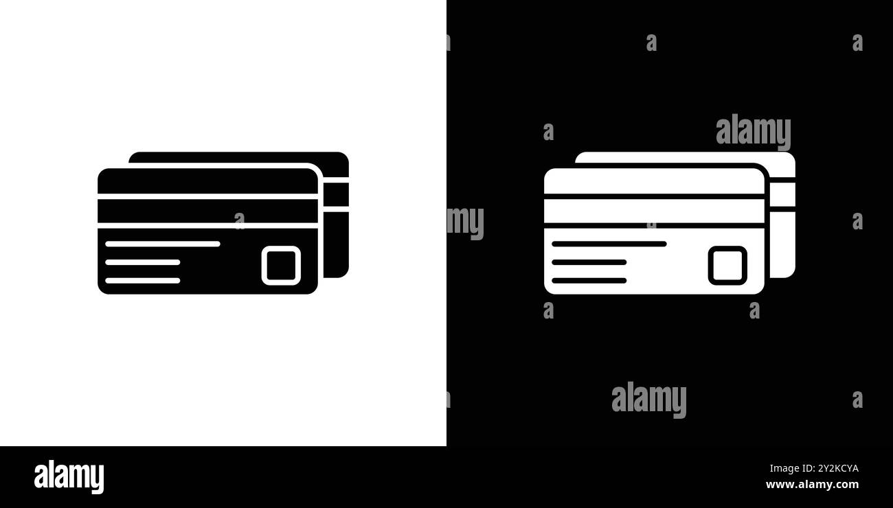 Credit card icon linear logo mark set collection in black and white for ...