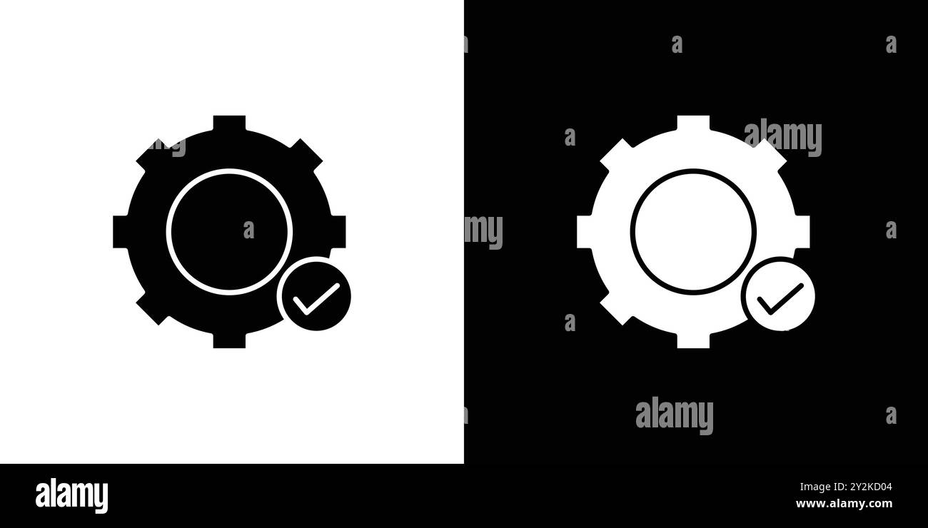 Easy Installation Icon Linear Logo Mark Set Collection In Black And White For Web Stock Vector