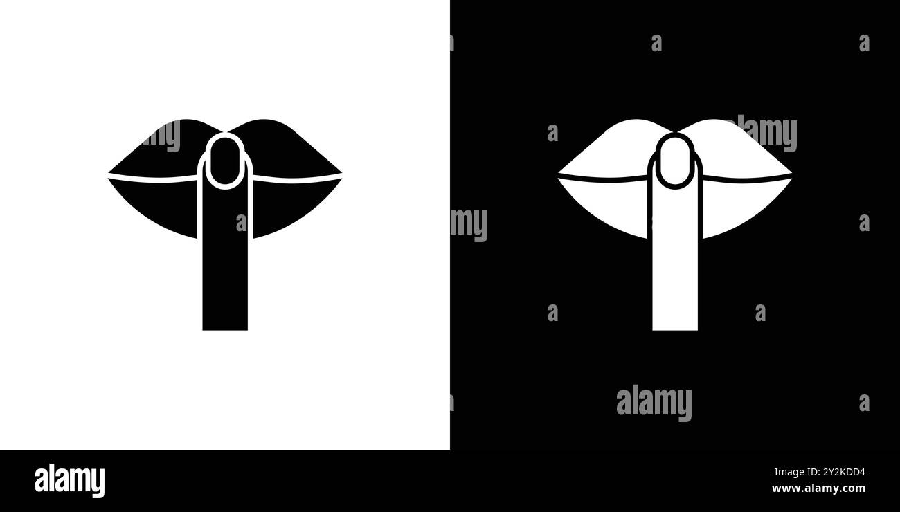 Please do quite pssst icon linear logo mark set collection in black and ...