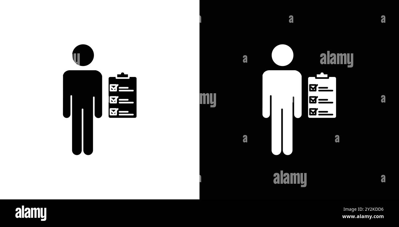 Personal Assessment icon linear logo mark set collection in black and ...