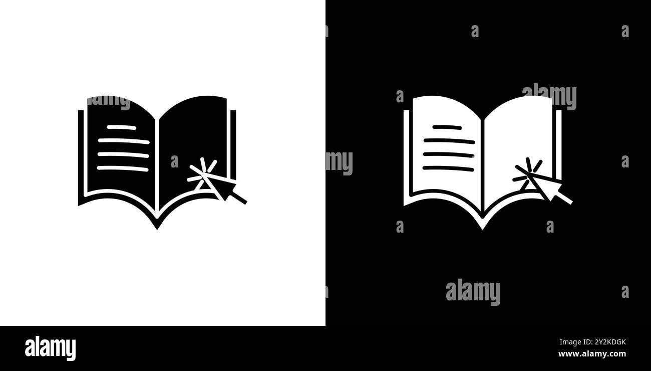 Online library icon linear logo mark set collection in black and white ...