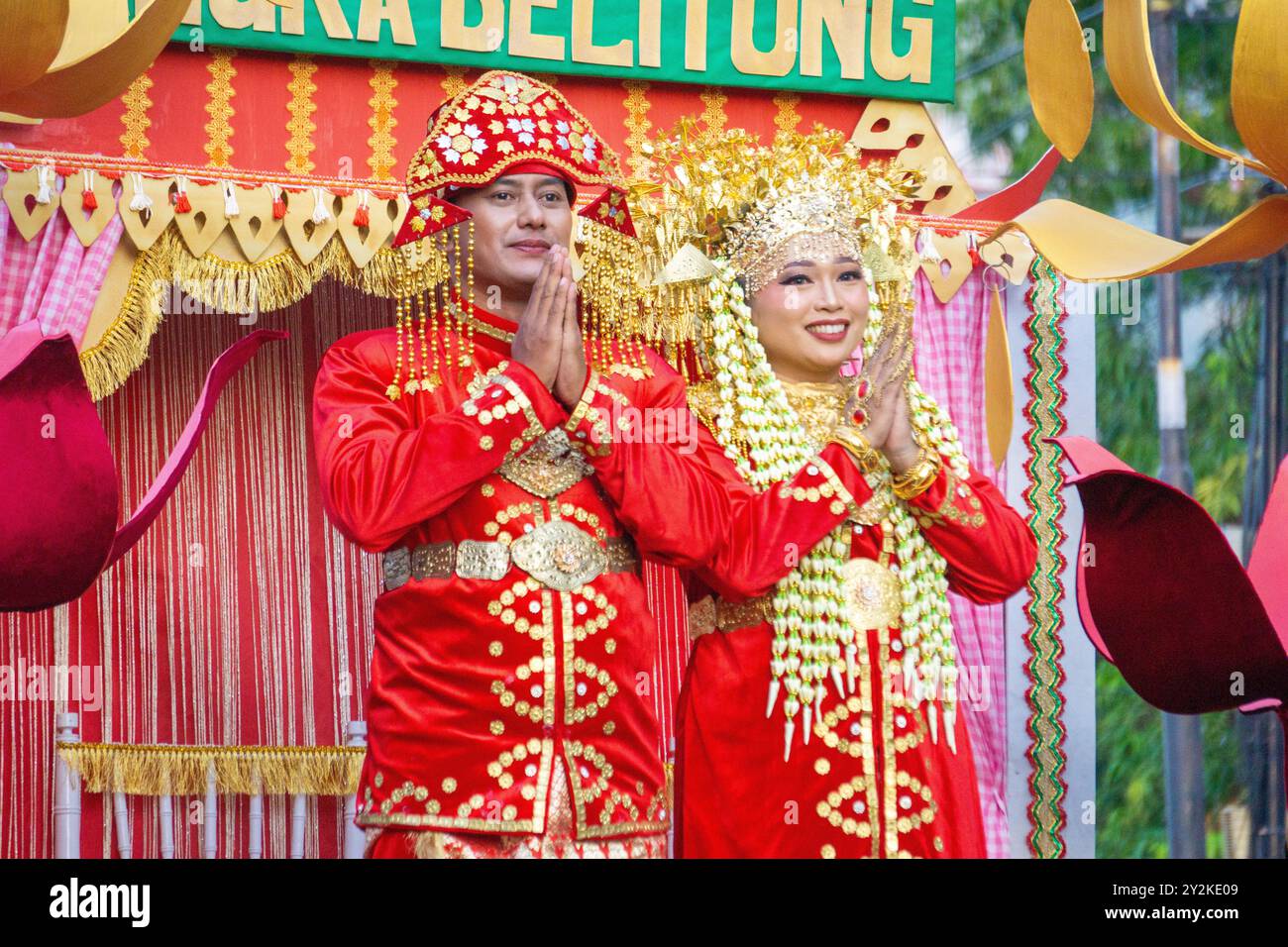 Traditional costume from Bangka Belitung on the 3rd BEN Carnival Stock ...
