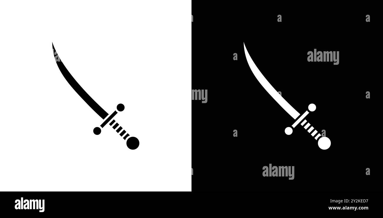 sabre icon linear logo mark set collection in black and white for web ...