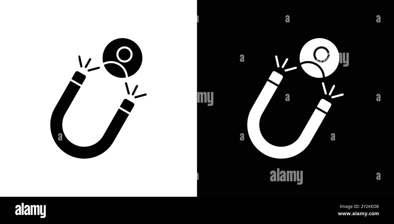 User Engagement icon linear logo mark set collection in black and white ...