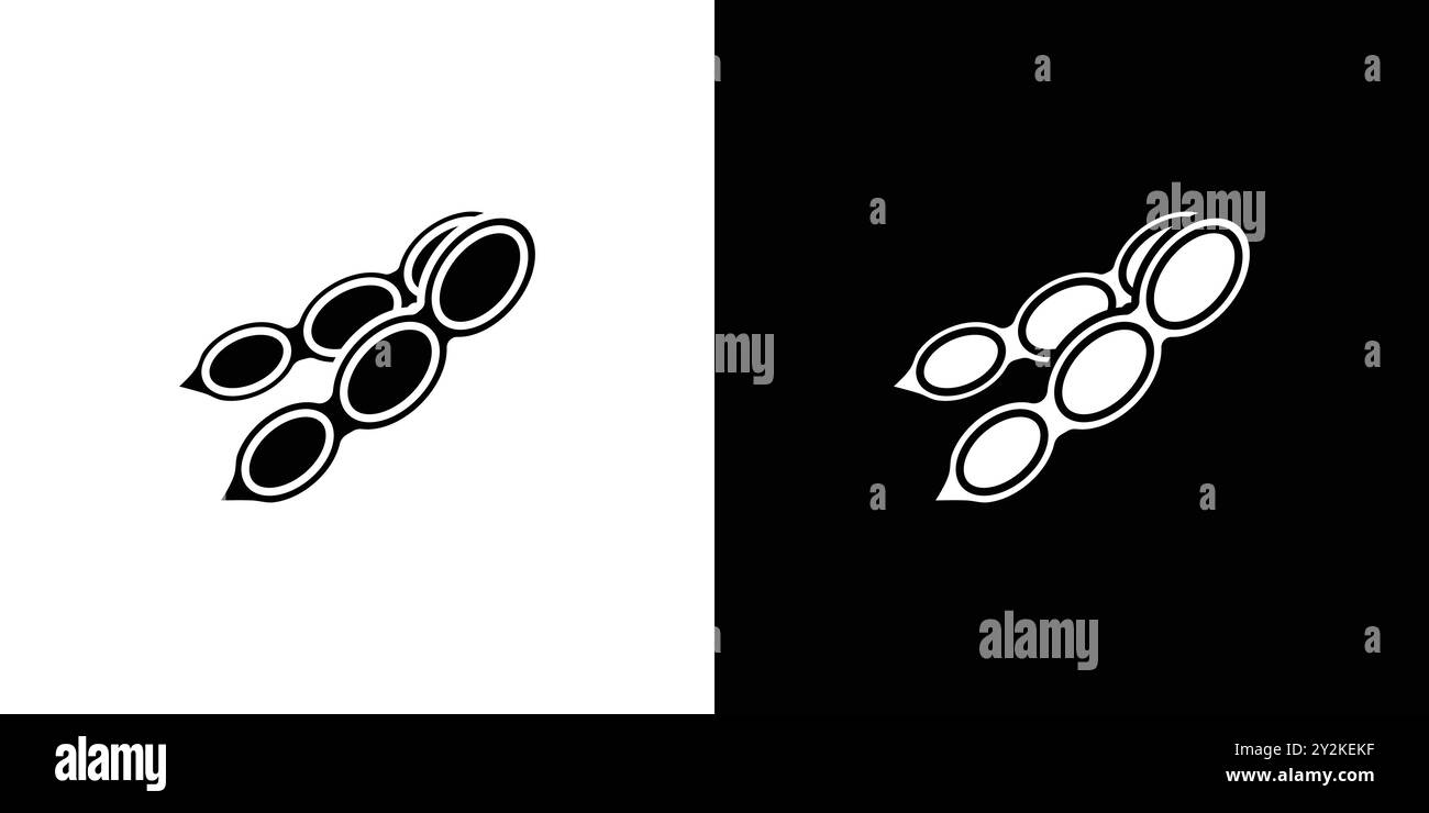 soybeans icon linear logo mark set collection in black and white for ...