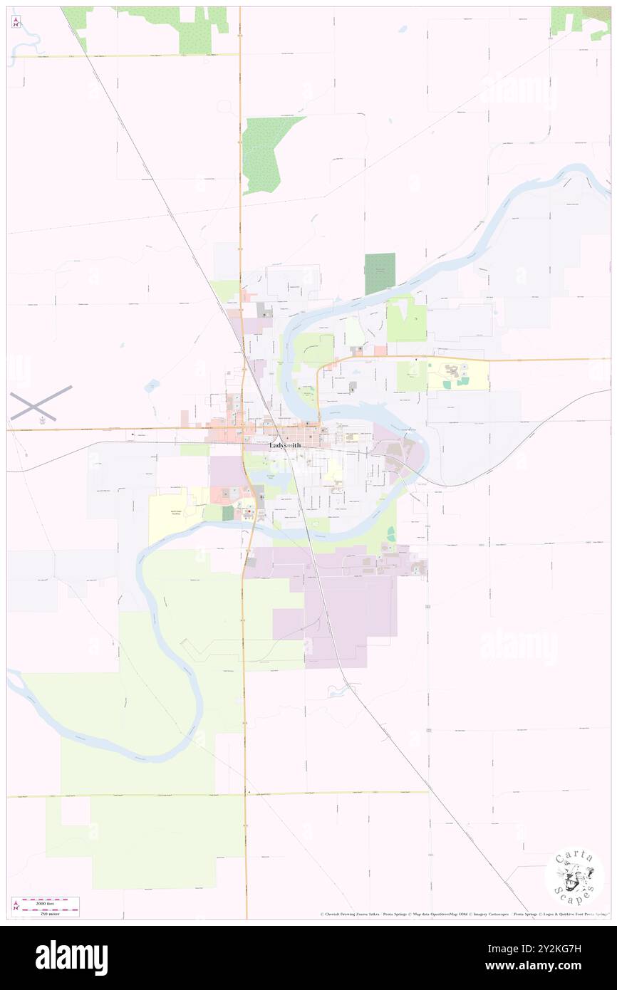 Map of ladysmith wisconsin Cut Out Stock Images & Pictures - Alamy