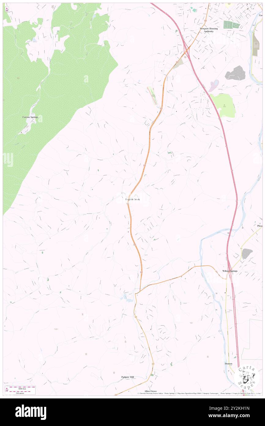 English Creek, Cocke County, US, United States, Tennessee, N 35 54' 5 ...