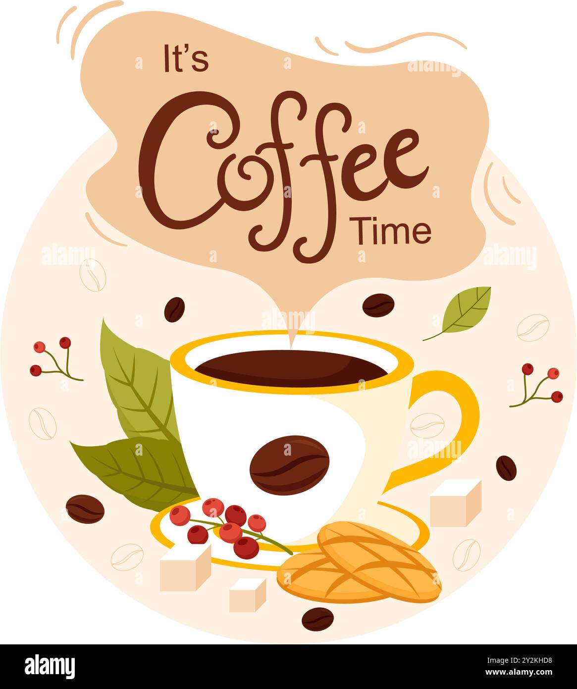 International Coffee Day Vector Illustration on 1st October, Featuring ...