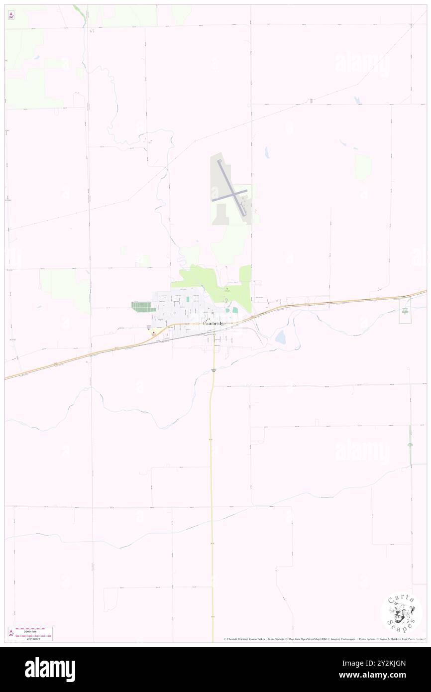 Map of cambridge nebraska Cut Out Stock Images & Pictures - Alamy