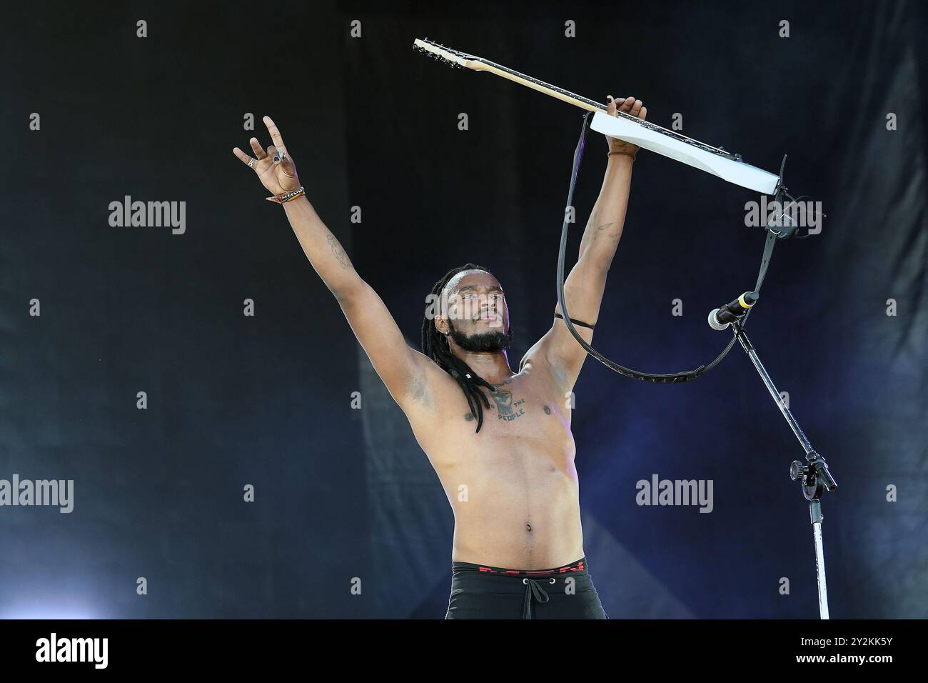 Rio de Janeiro, Brazil, September 2, 2022. Lead singer and guitarist ...