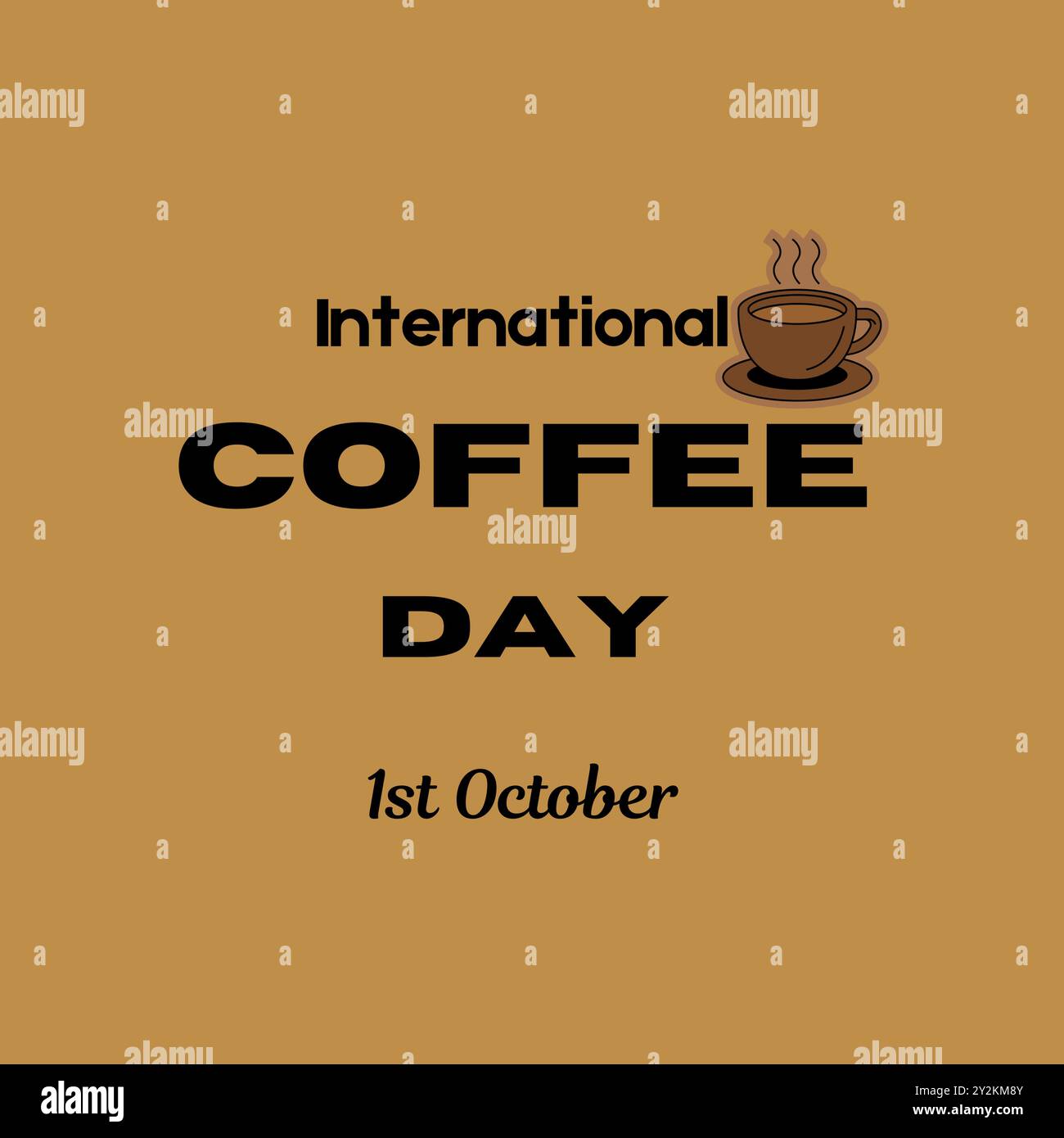 International Coffee Day Celebration, Happy World coffee day, Simple ...