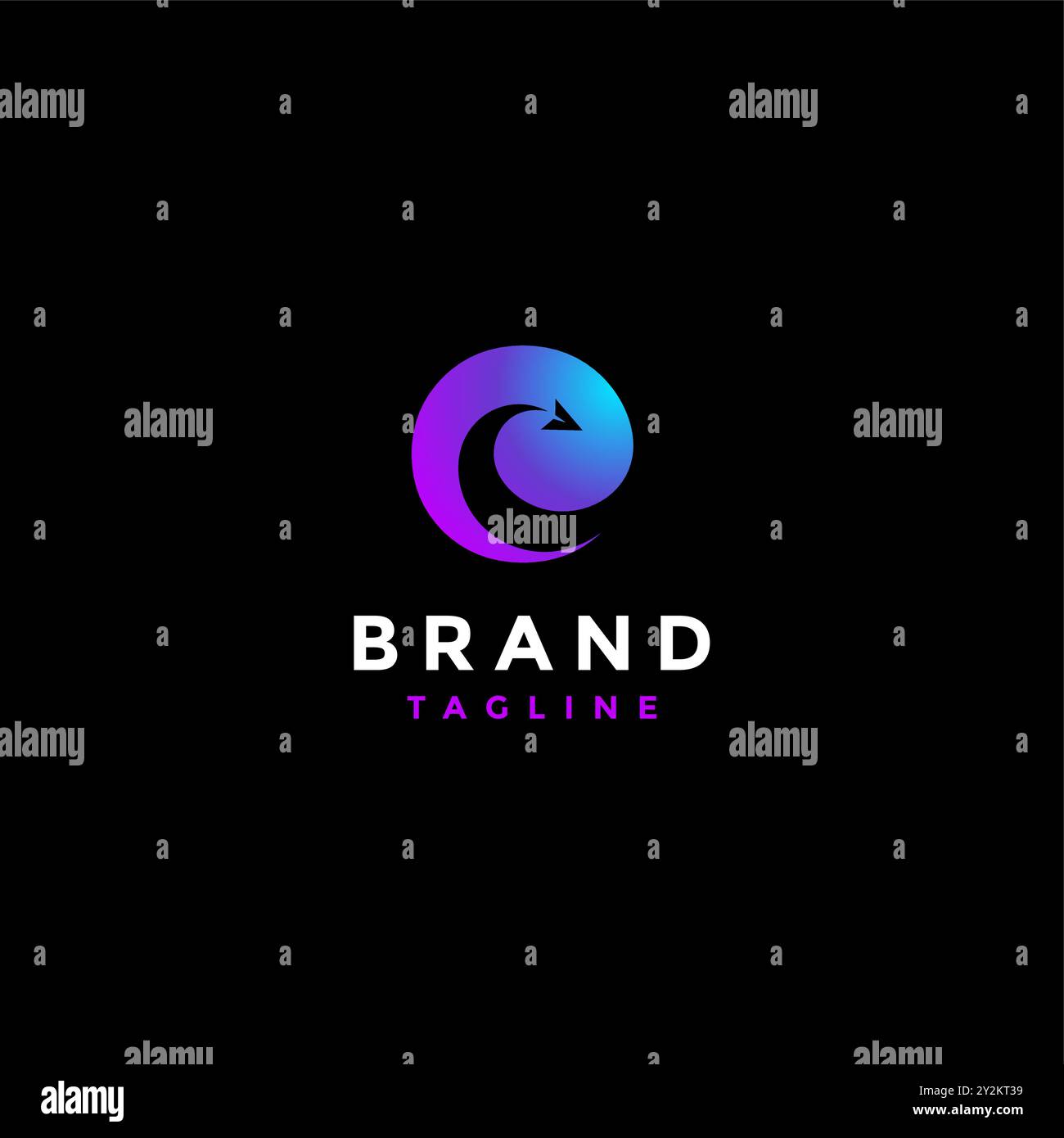 Triangle Symbol Glides Inside The Circle Shaped Letter E Logo Design ...