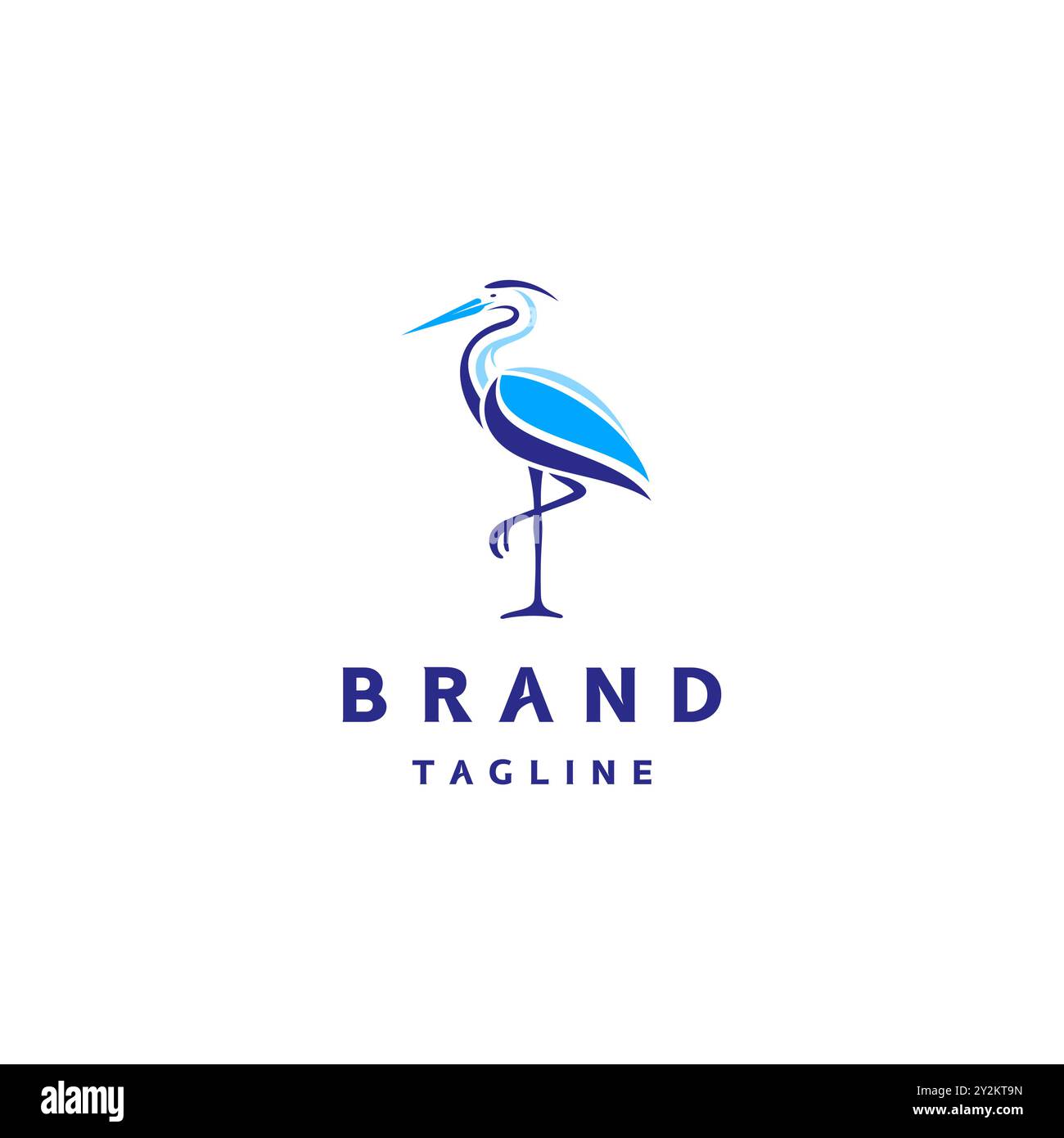 Heron Bird Elegant Logo Design. Simple Illustration of Heron Bird ...