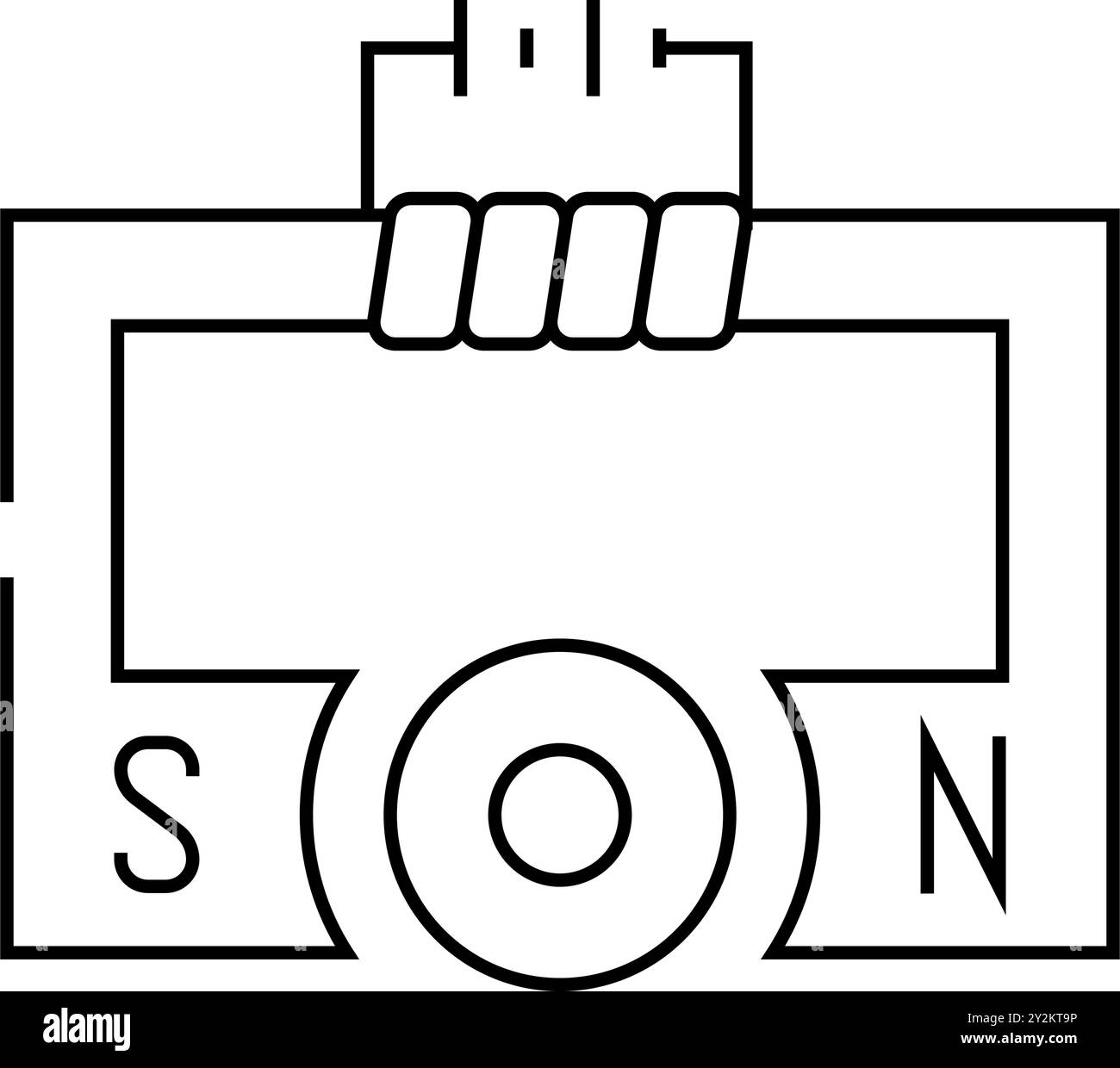 ac generator electrical engineer line icon vector illustration Stock ...