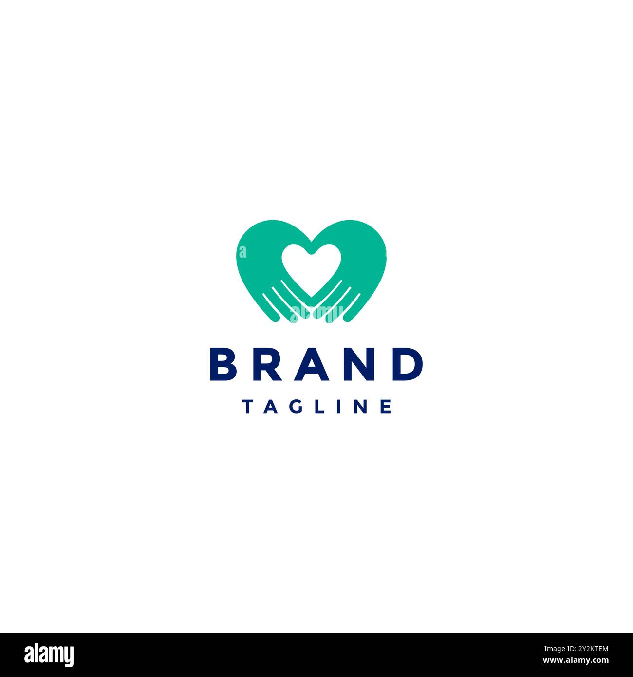 Two Hands Forming a Heart Symbol Logo Design. Heart Symbol Of Two Hands ...