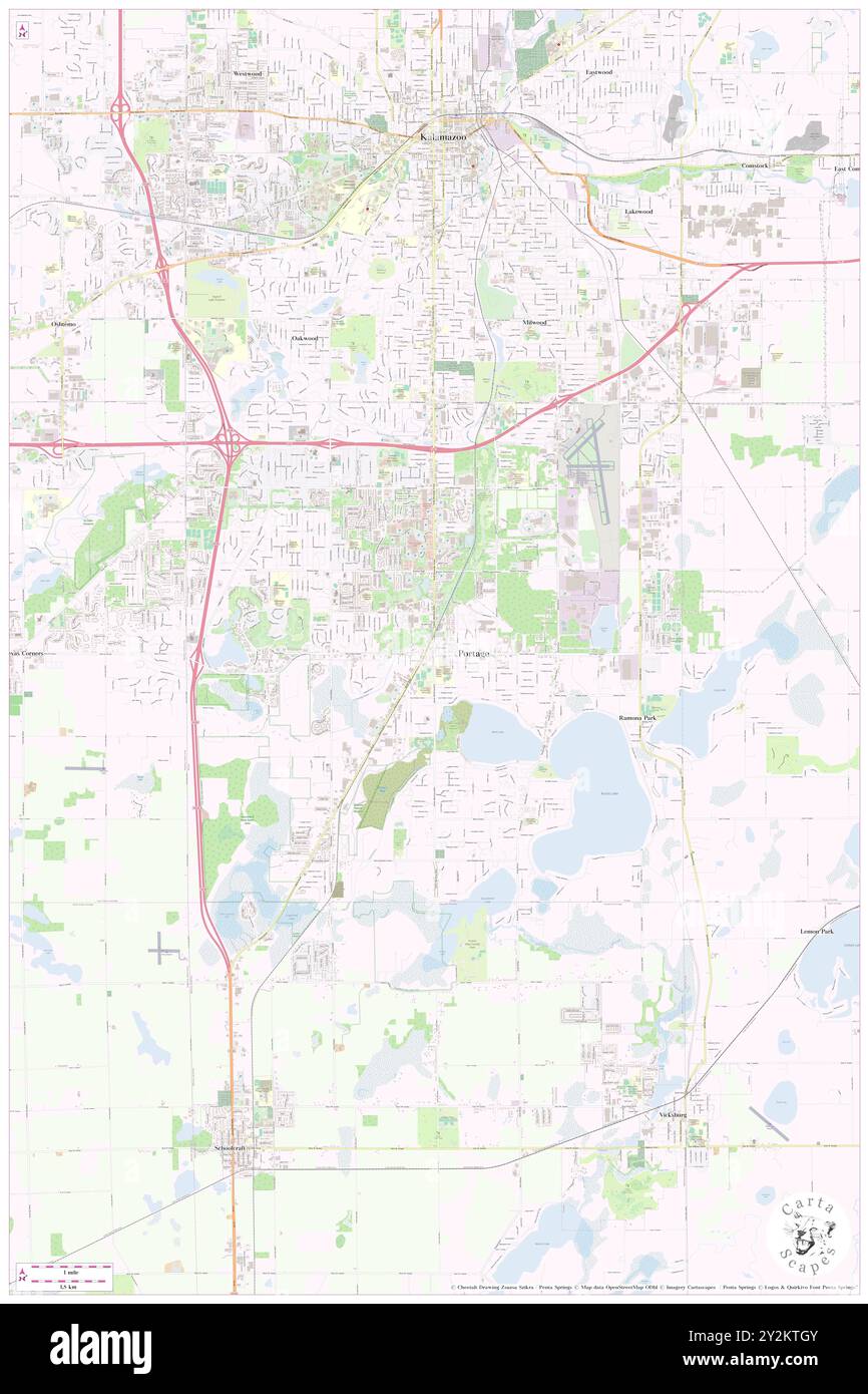 Portage michigan map Cut Out Stock Images & Pictures - Alamy