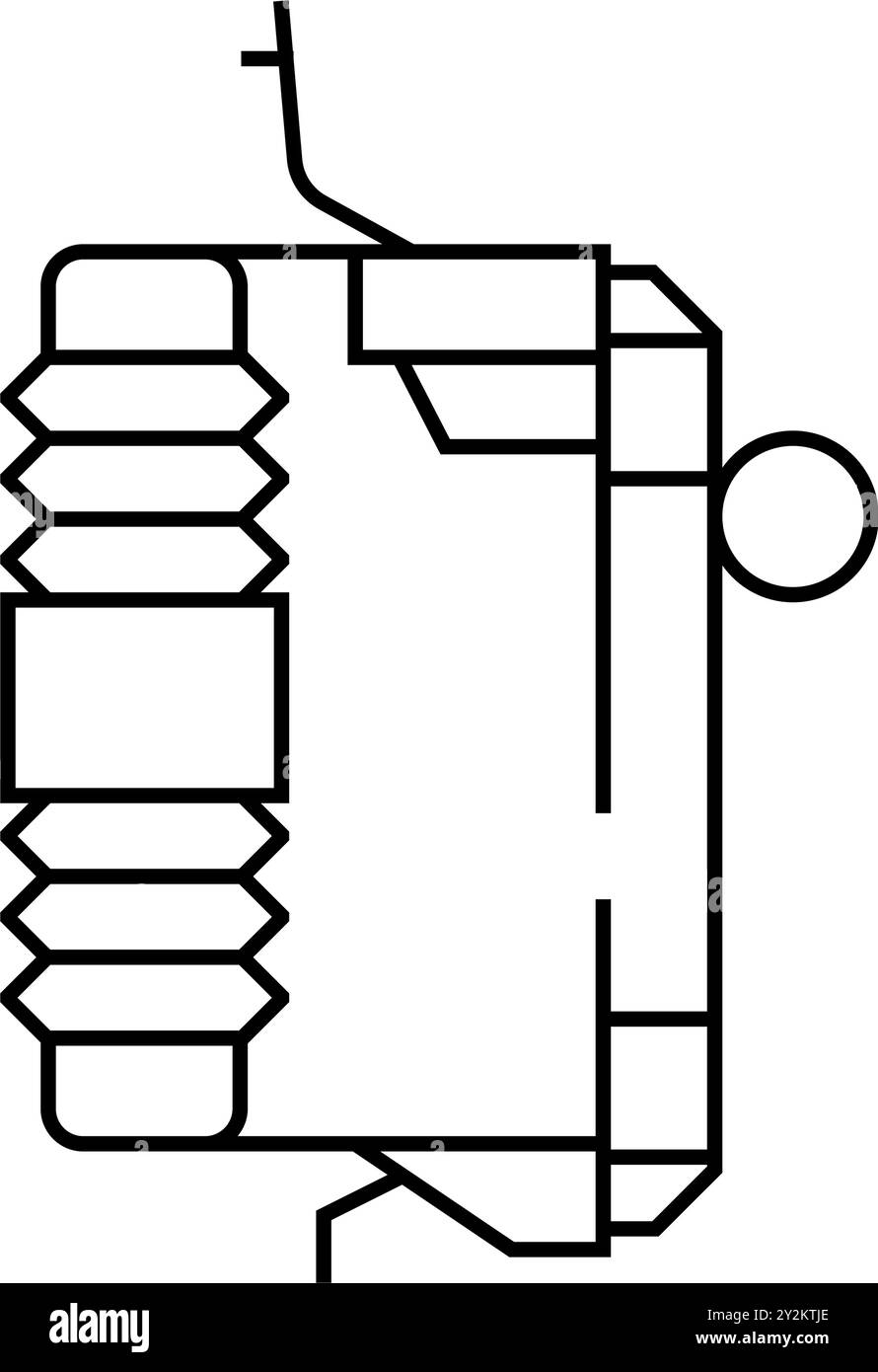 fuse electrical engineer line icon vector illustration Stock Vector ...