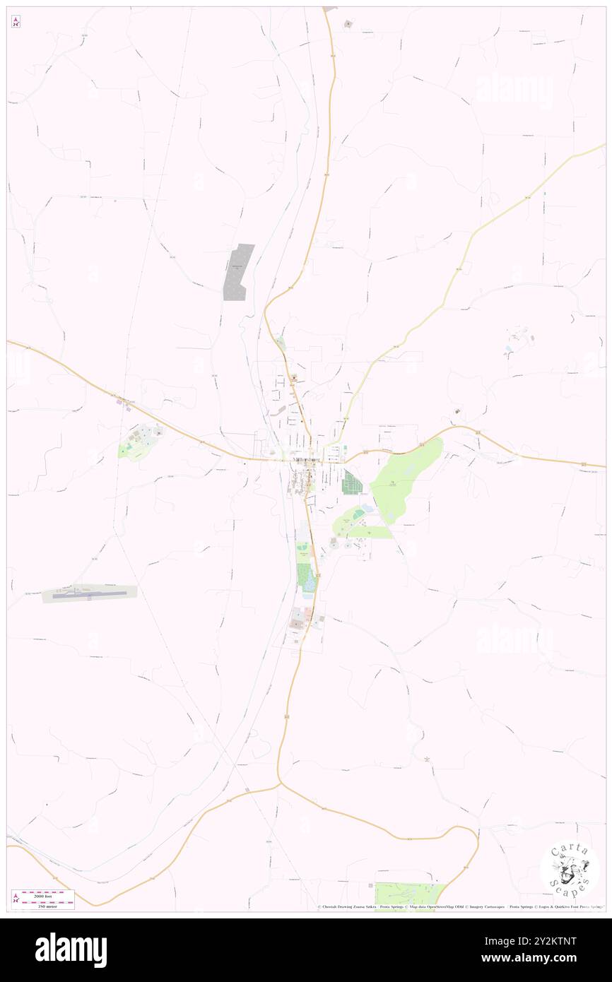 Map of millersburg ohio Cut Out Stock Images & Pictures - Alamy