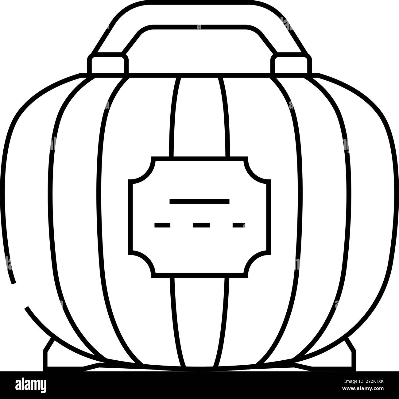 lunch box kids container line icon vector illustration Stock Vector ...