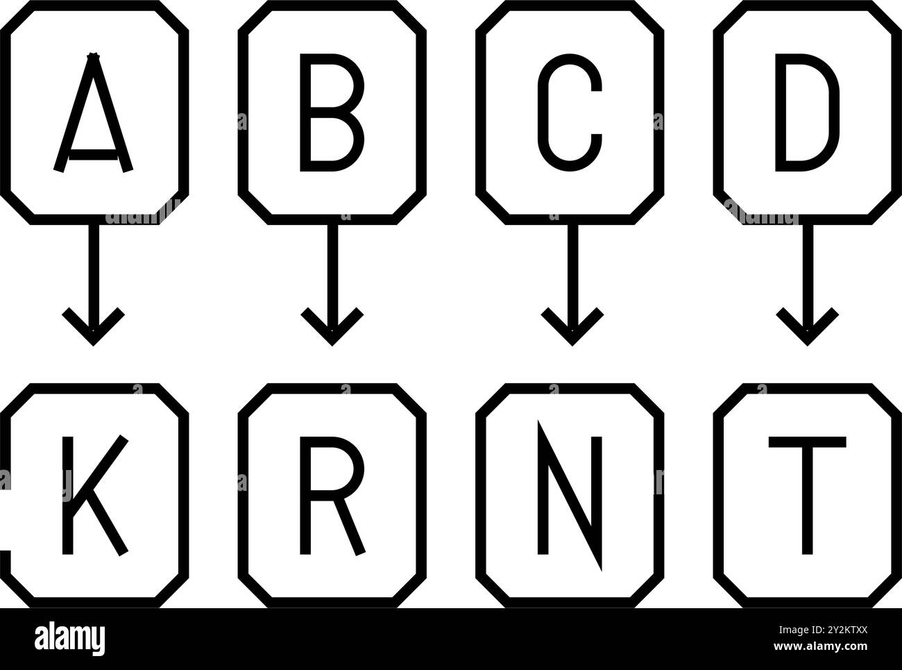 cryptography math science education line icon vector illustration Stock ...