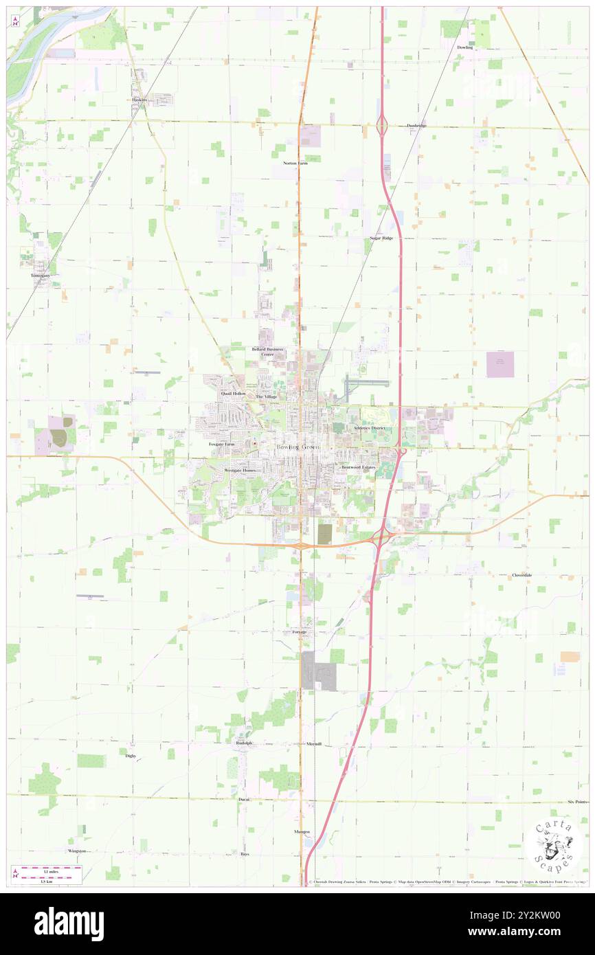 Bowling green ohio map Cut Out Stock Images & Pictures - Alamy