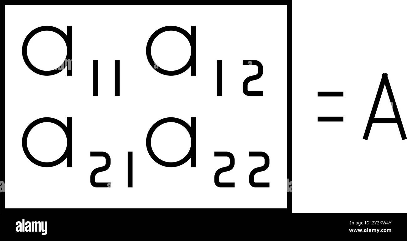 matrice math science education line icon vector illustration Stock ...