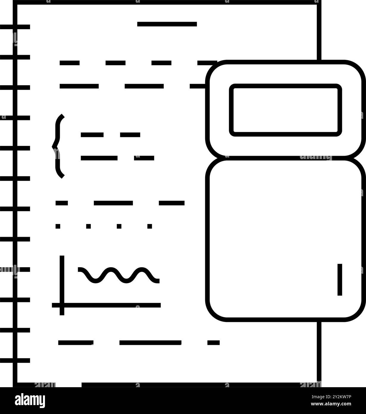 calculate math science education line icon vector illustration Stock ...