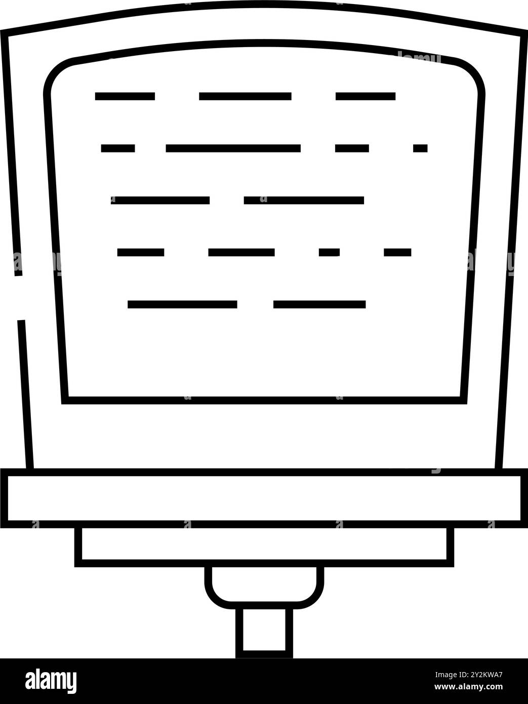 teleprompter news media line icon vector illustration Stock Vector ...