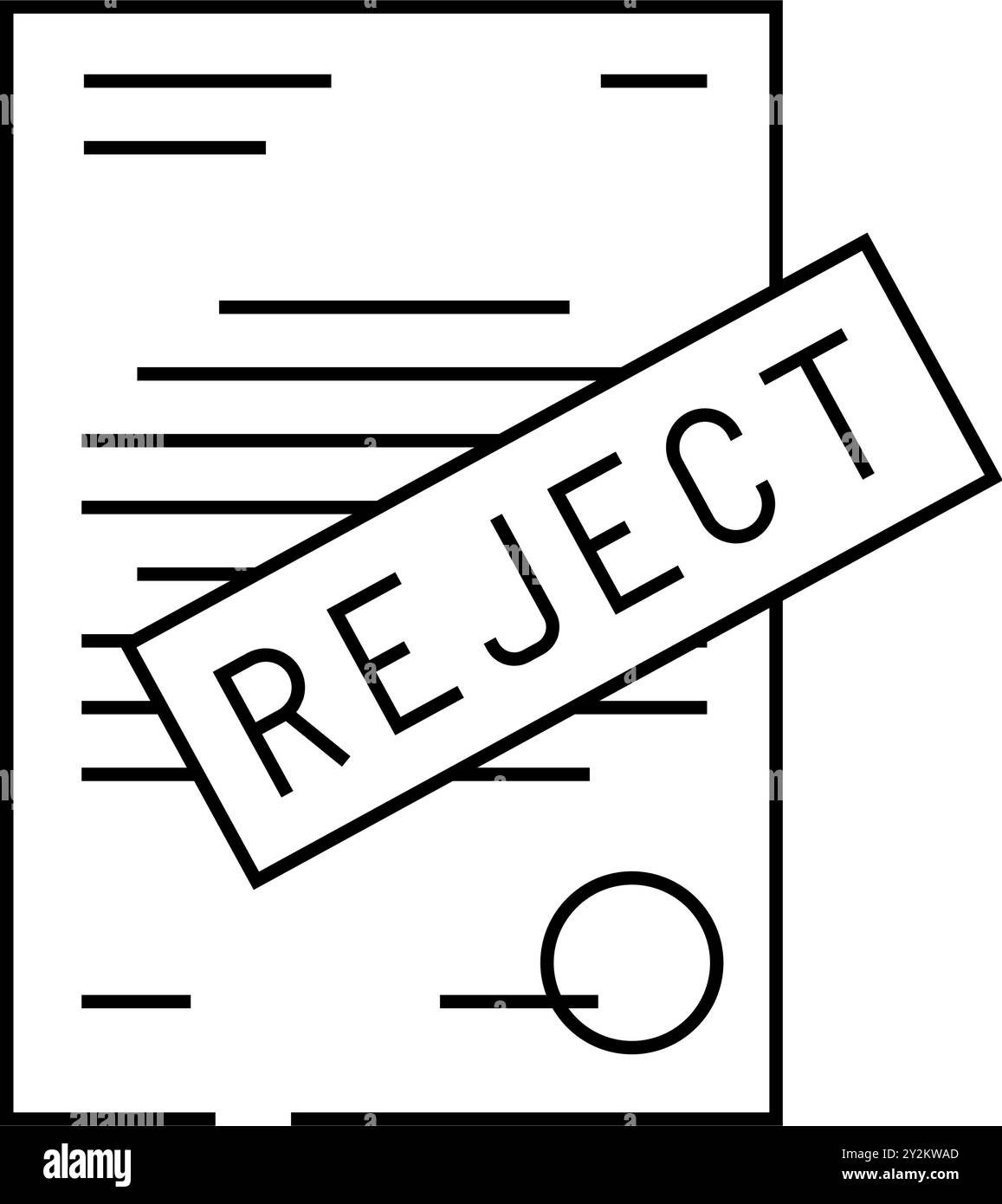 employee reject line icon vector illustration Stock Vector Image & Art ...