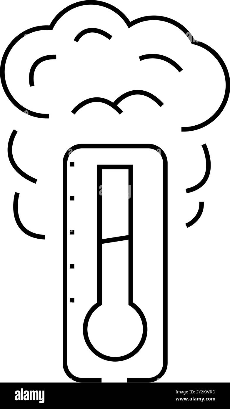 hot smell line icon vector illustration Stock Vector Image & Art - Alamy