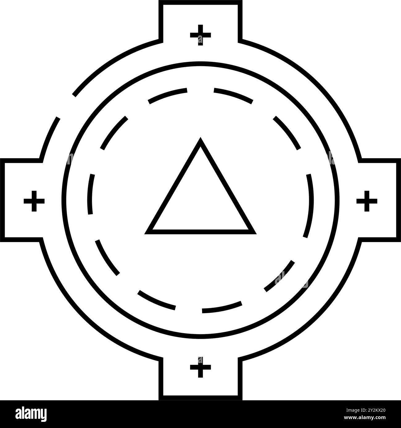 survey marker civil engineer line icon vector illustration Stock Vector ...