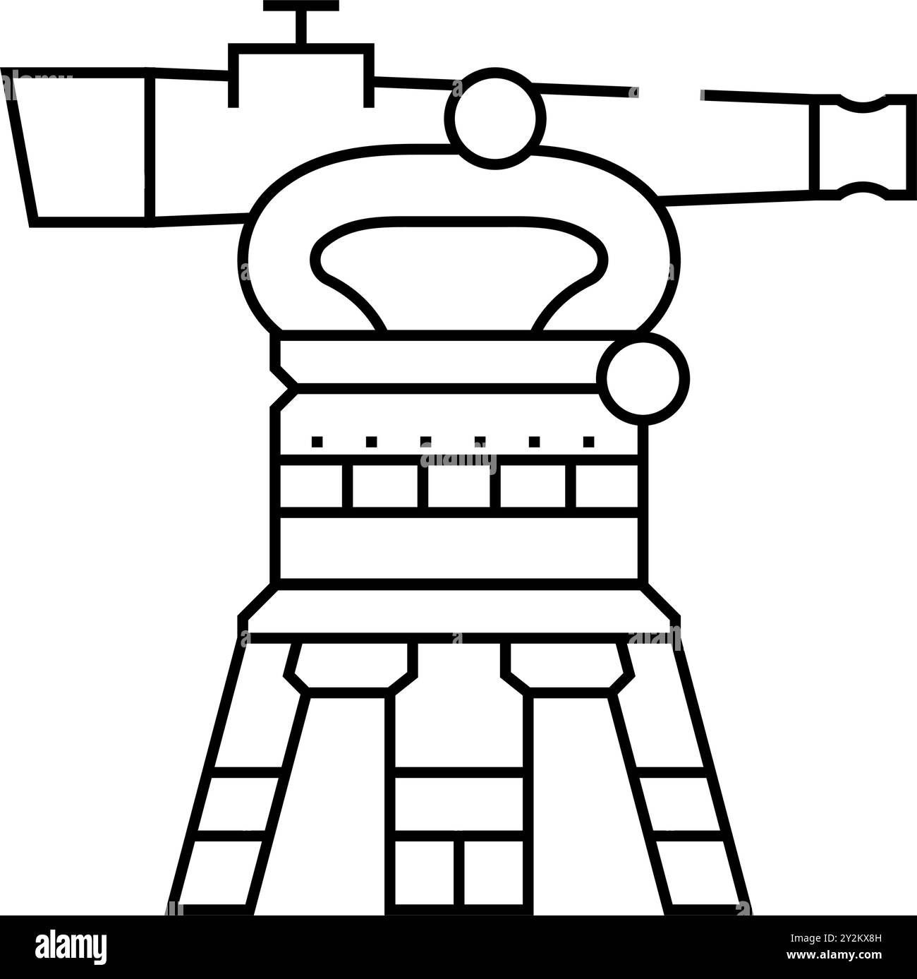 transit level tool civil engineer line icon vector illustration Stock ...