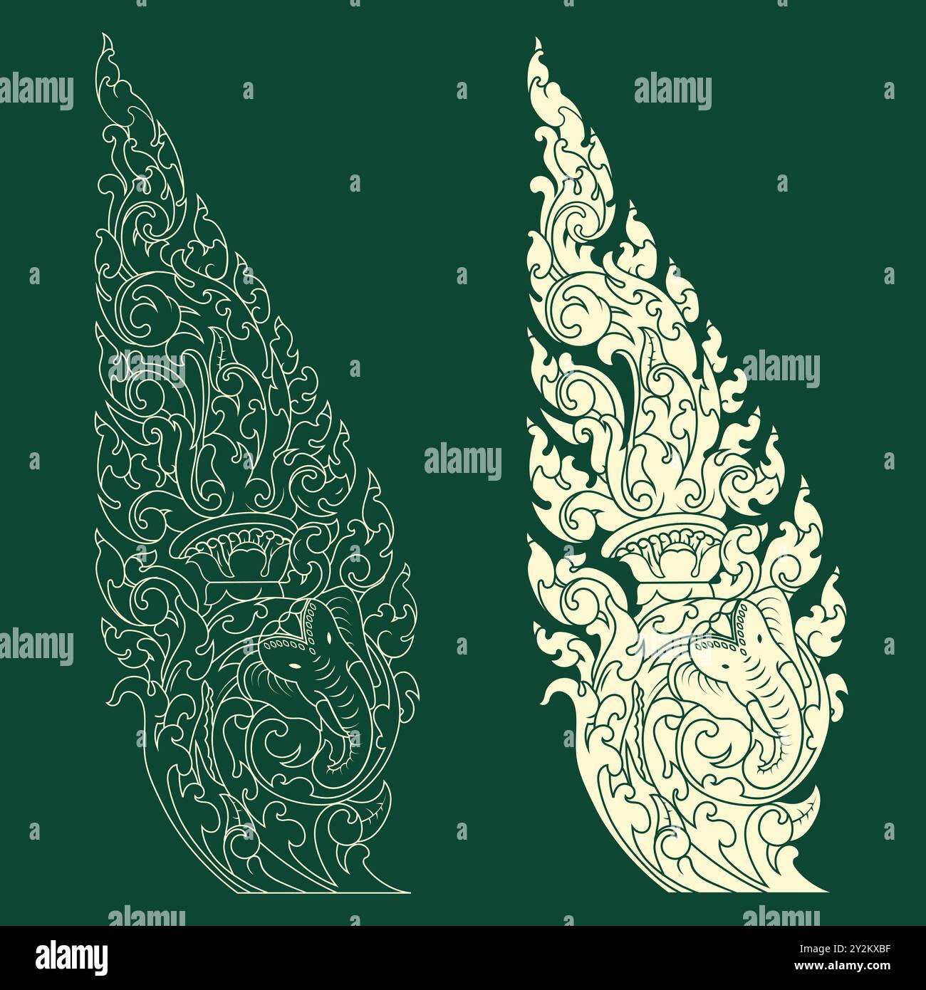 Khmer Traditional Art Ornament of Cambodia Stock Vector Image & Art - Alamy