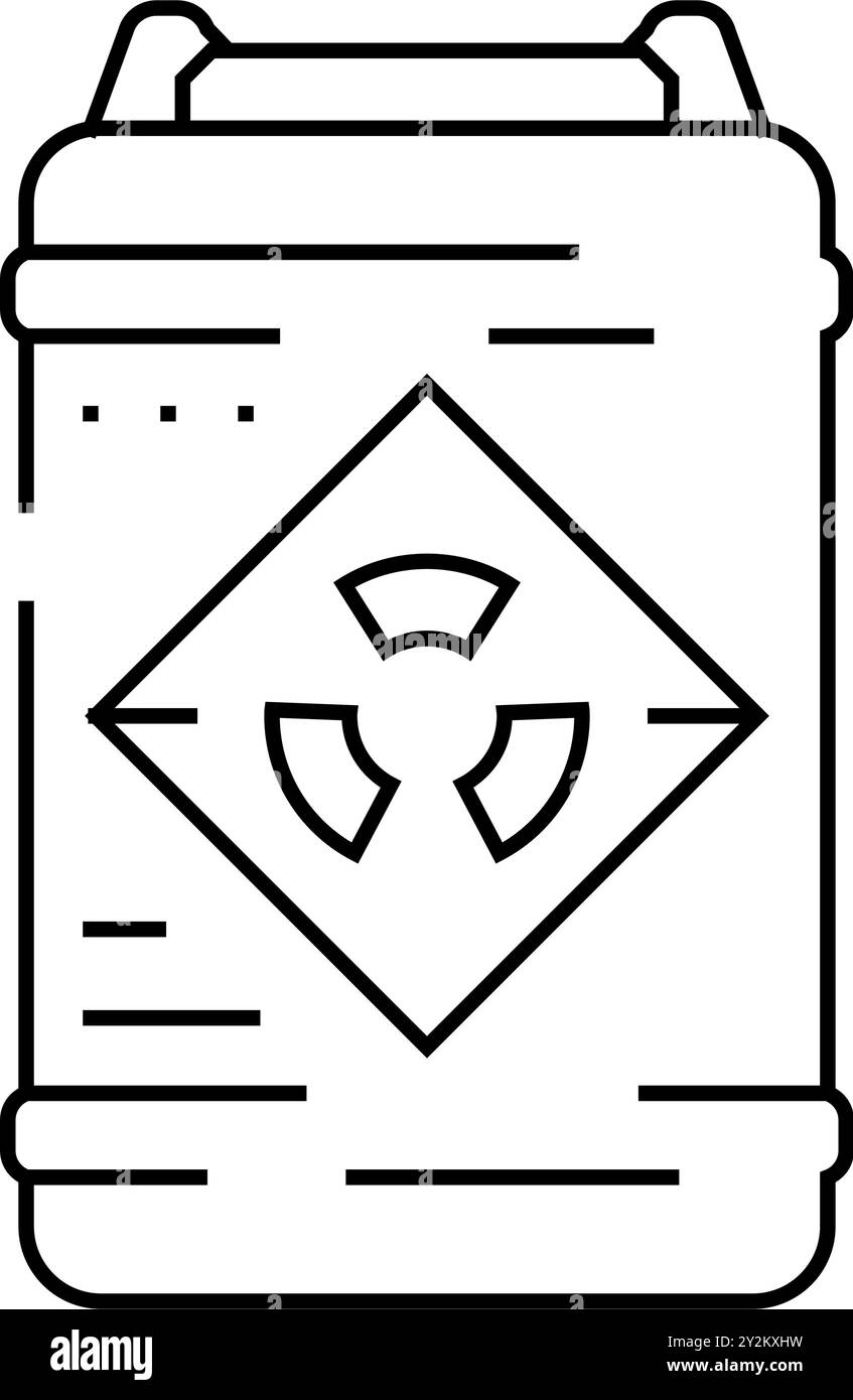 hazardous materials tool work line icon vector illustration Stock ...