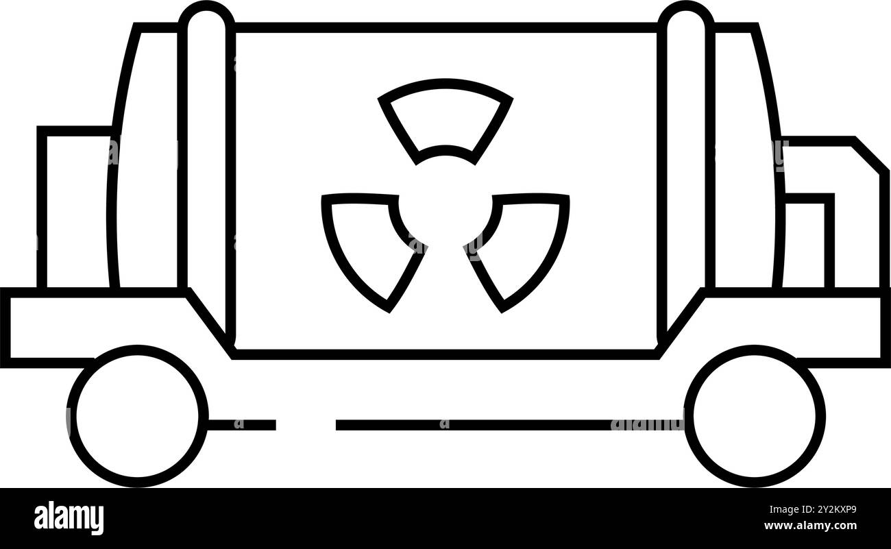 small modular nuclear reactor future technology line icon vector ...