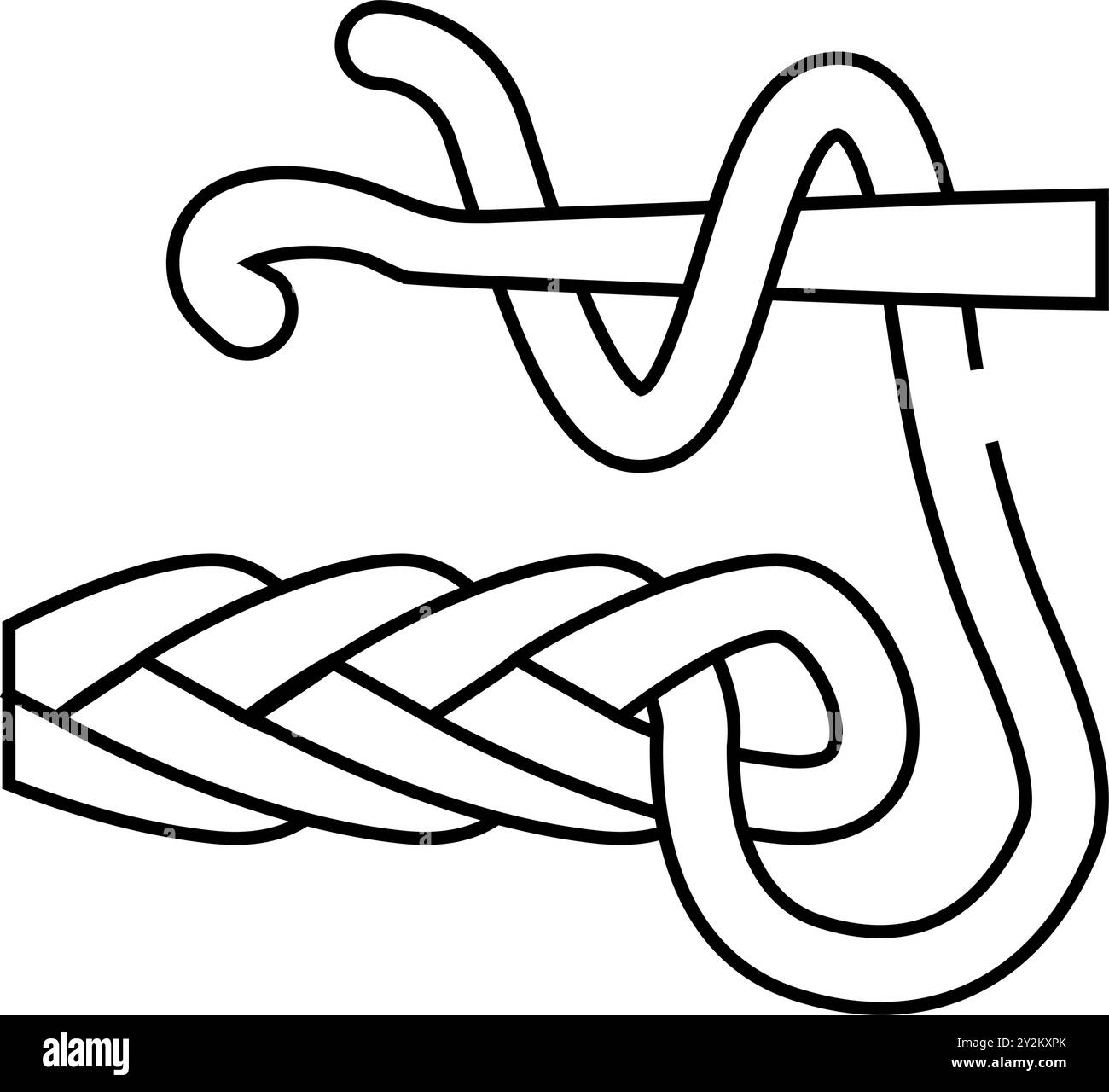 crochet knitting wool line icon vector illustration Stock Vector Image ...