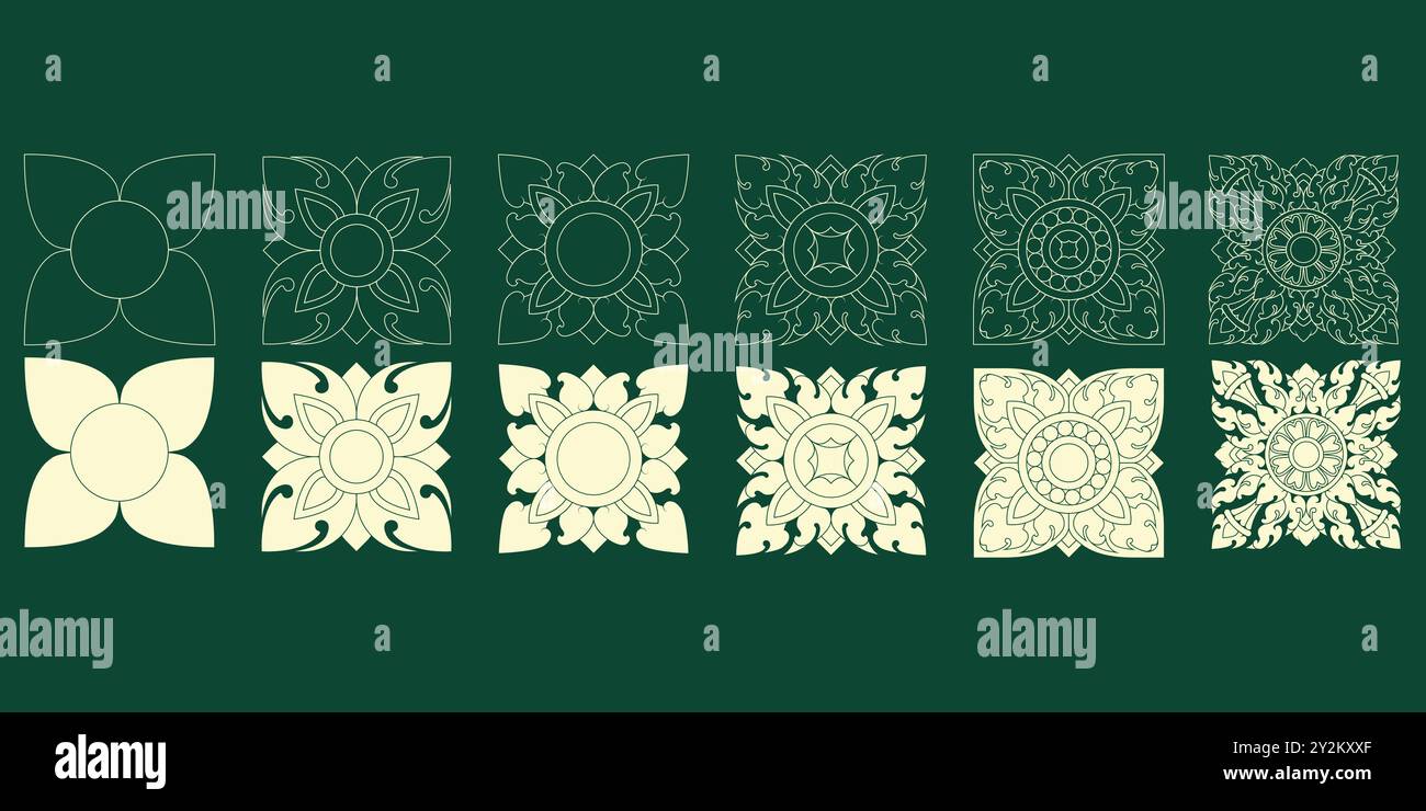 Khmer ornament vector hi-res stock photography and images - Alamy