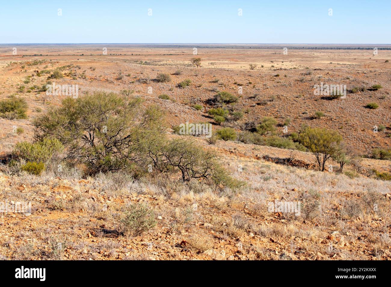 View across the Mundi Mundi Plains from Mundi Mundi Lookout Stock Photo ...