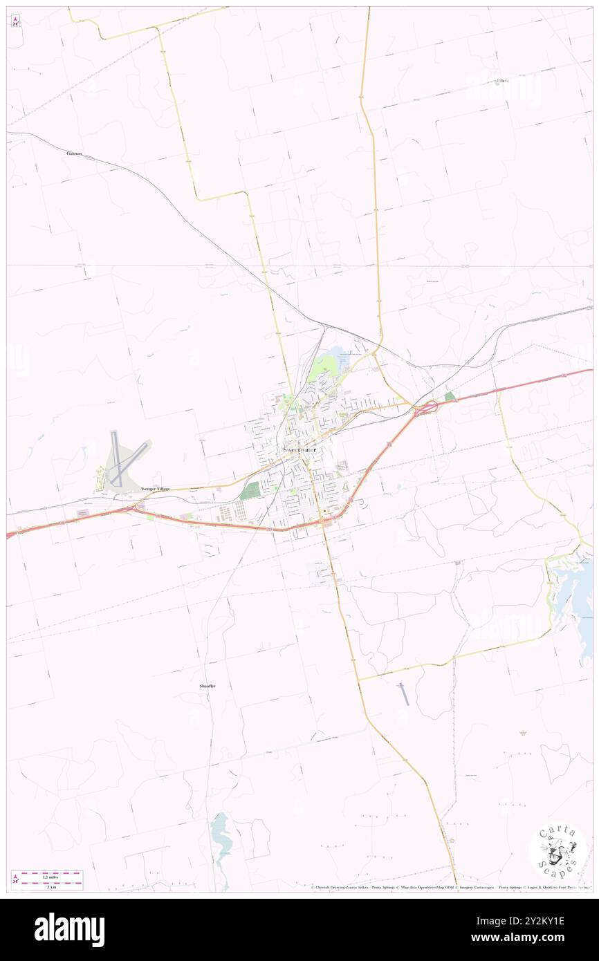 Map of sweetwater texas Cut Out Stock Images & Pictures - Alamy