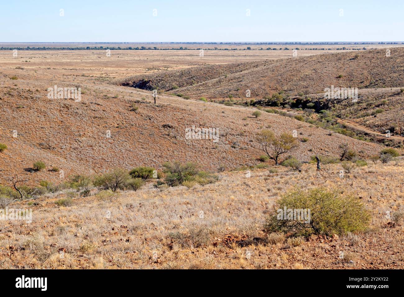 View across the Mundi Mundi Plains from Mundi Mundi Lookout Stock Photo ...