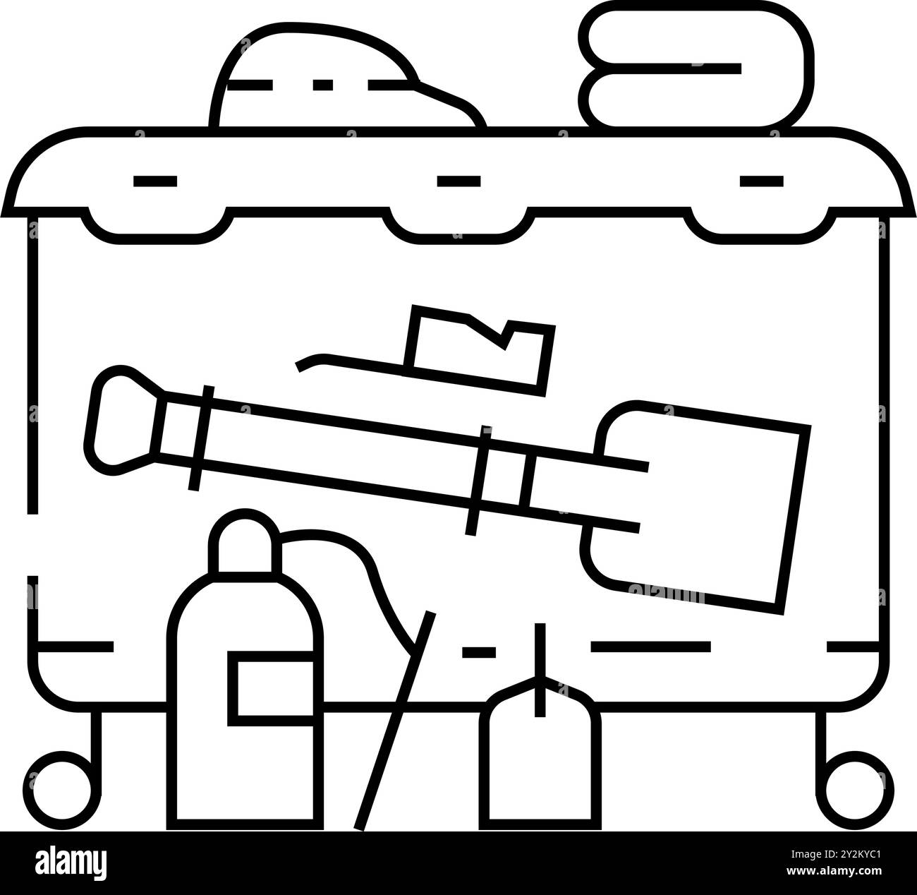 oil spill response kit petroleum engineer line icon vector illustration ...