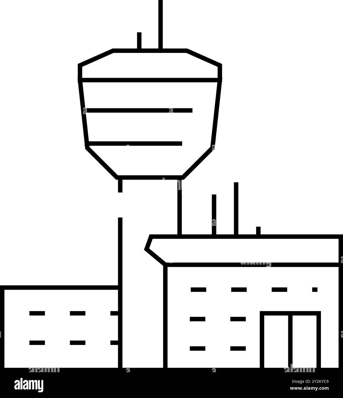 flight control aeronautical engineer line icon vector illustration ...