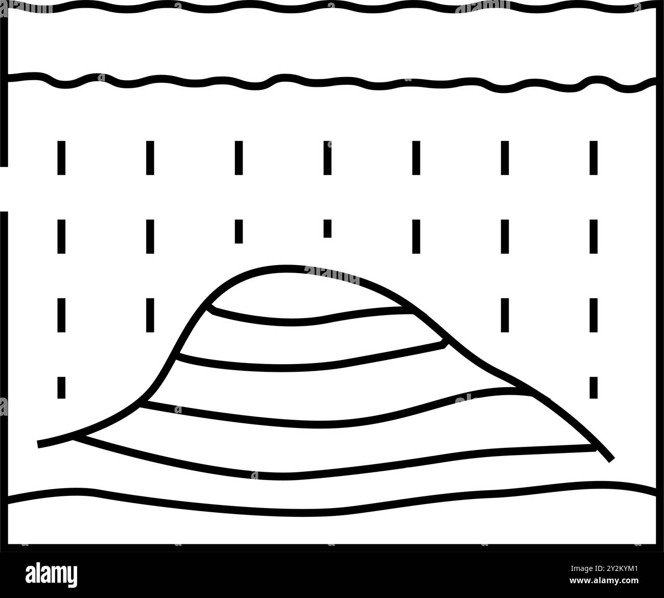 oil reservoir simulation petroleum engineer line icon vector ...