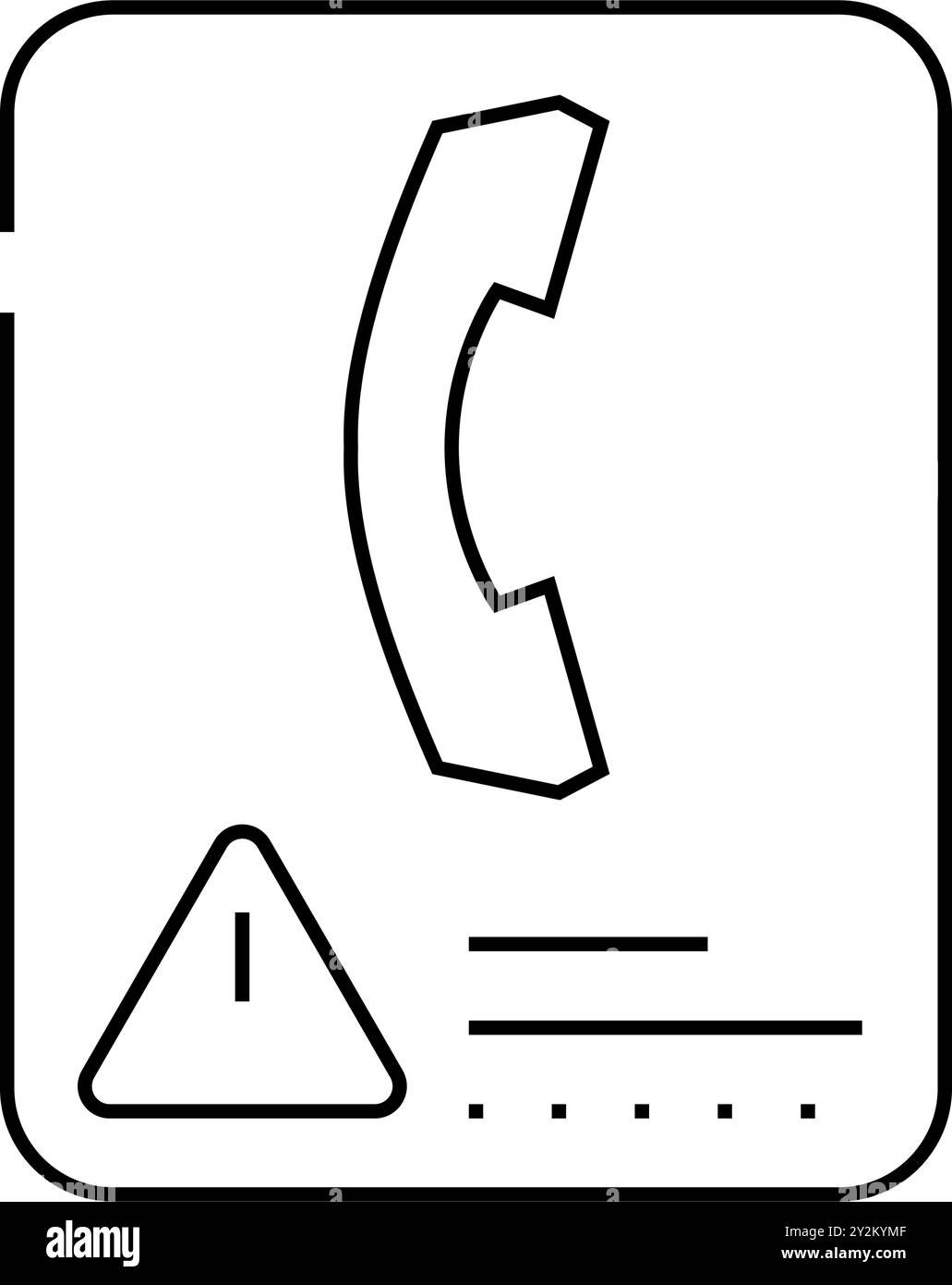 emergency phone alert line icon vector illustration Stock Vector Image ...