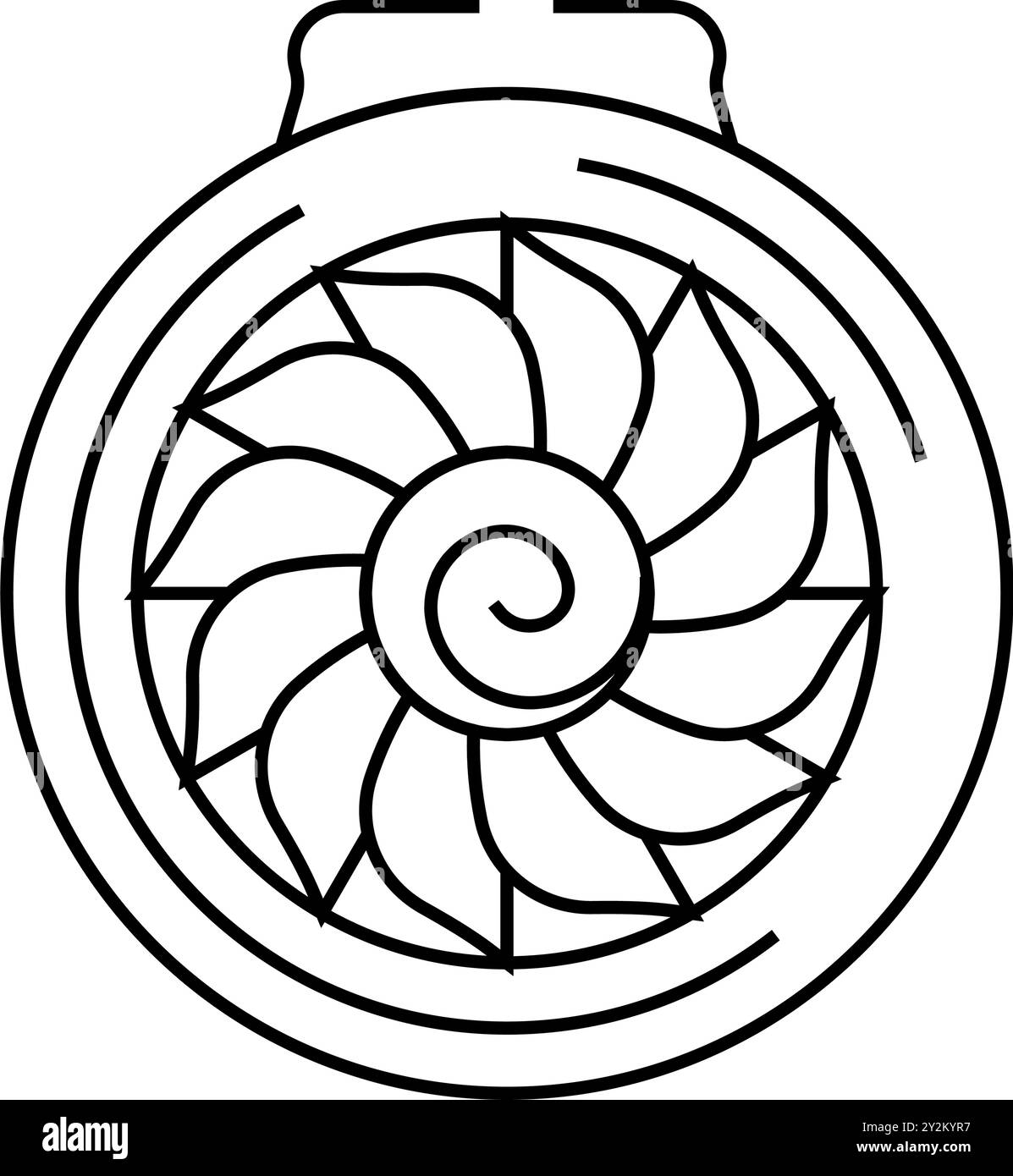 jet engine aeronautical engineer line icon vector illustration Stock ...