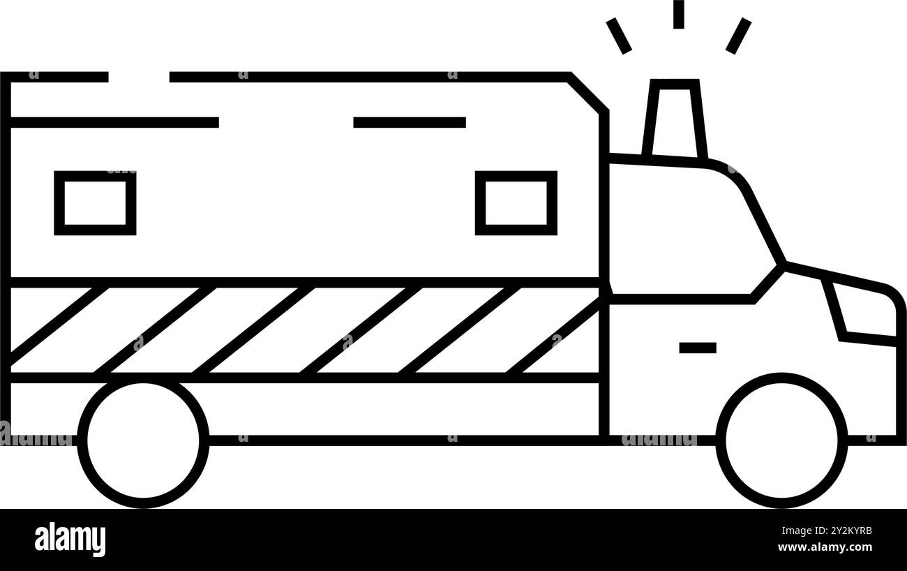 emergency services alert line icon vector illustration Stock Vector ...