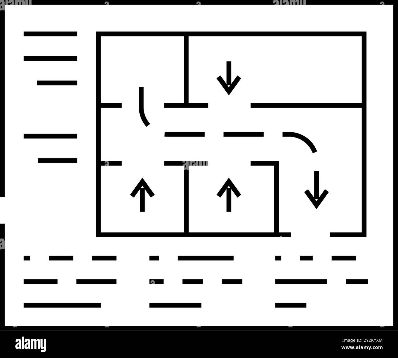 safety plan emergency line icon vector illustration Stock Vector Image ...