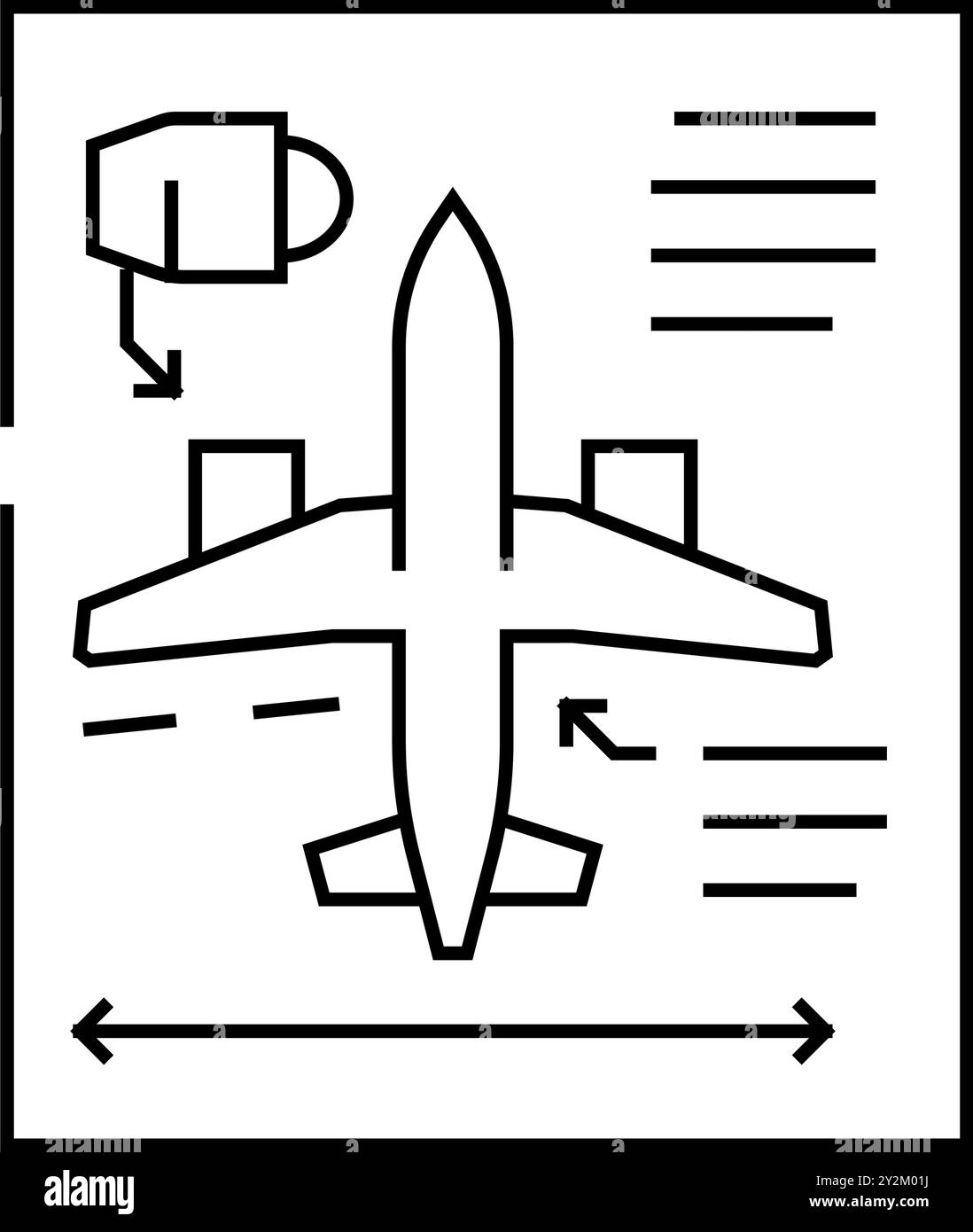 aircraft design aeronautical engineer line icon vector illustration ...